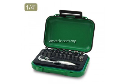 TOPTUL GABW3001 30PCS 1/4' DR. Mini Ratchet Socket & Bit Set