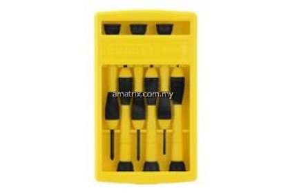STANLEY stht66052 6-PIECE BI-MATERIAL HANDLE PRECISION SCREWDRIVER SET
