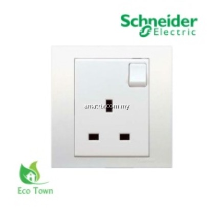 Schneider Vivace 13A Switch Socket, White