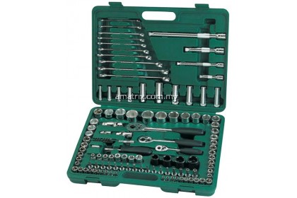 SATA 09014 120PC 1/4"&3/8"&1/2" SOCKET WRENCH SET(METRIC & S.A.E)