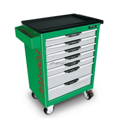 toptul GCAJ0012 W/7-Drawer Tool Trolley - 227PCS Mechanical Tool Set