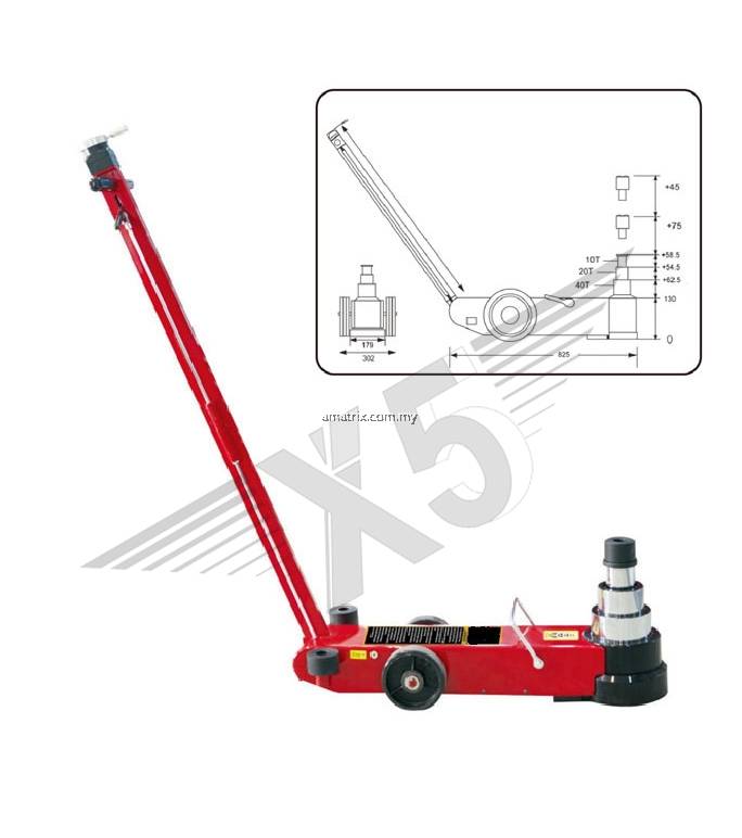 40 Ton Heavy duty Air Hydraulic Axle Jack TRPAJ40T