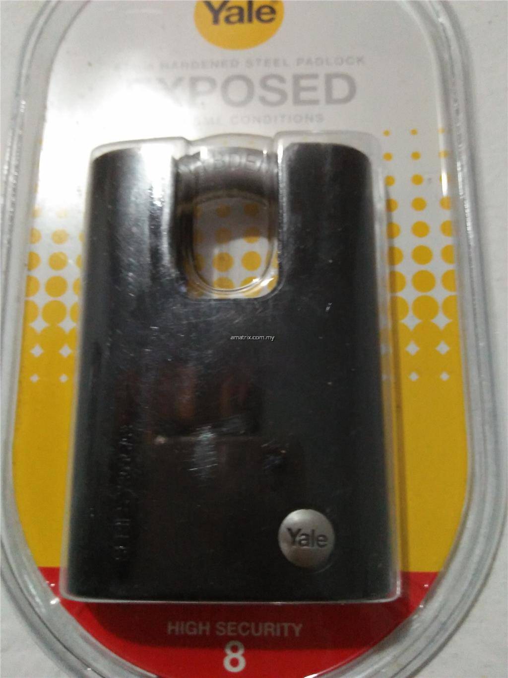 Yale Y300C/63/127/1 63mm Black Series Hardened Steel Closed Shackle Padlock