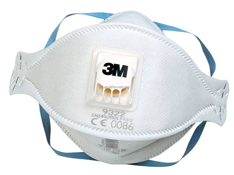 3M 9322 P2 Folded Maintenance Free Respirator with Valve