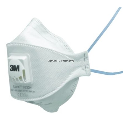 3M 9322 P2 Folded Maintenance Free Respirator with Valve