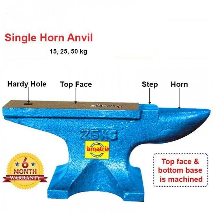 25kg CAST IRON STEEL SINGLE HORN ANVIL BENCH