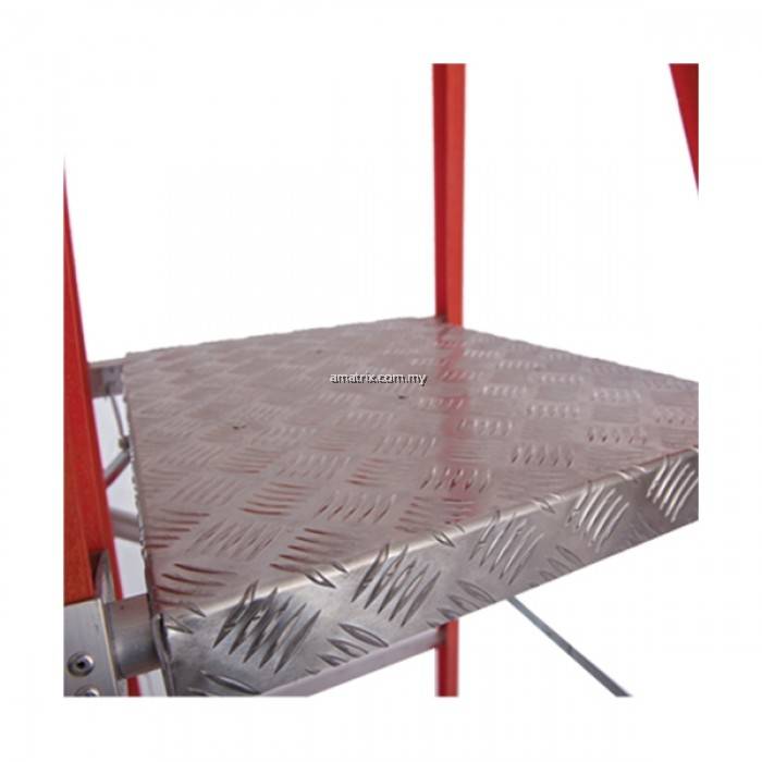 STEP BY STEP FIBERGLASS PLATFORM TROLLEY LADDER 2213MM F-PTL04
