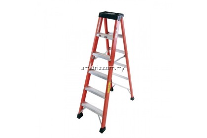 STEP BY STEP FG06 FIBERGLASS SINGLE SIDED A-SHAPE LADDER 6 STEP 6'