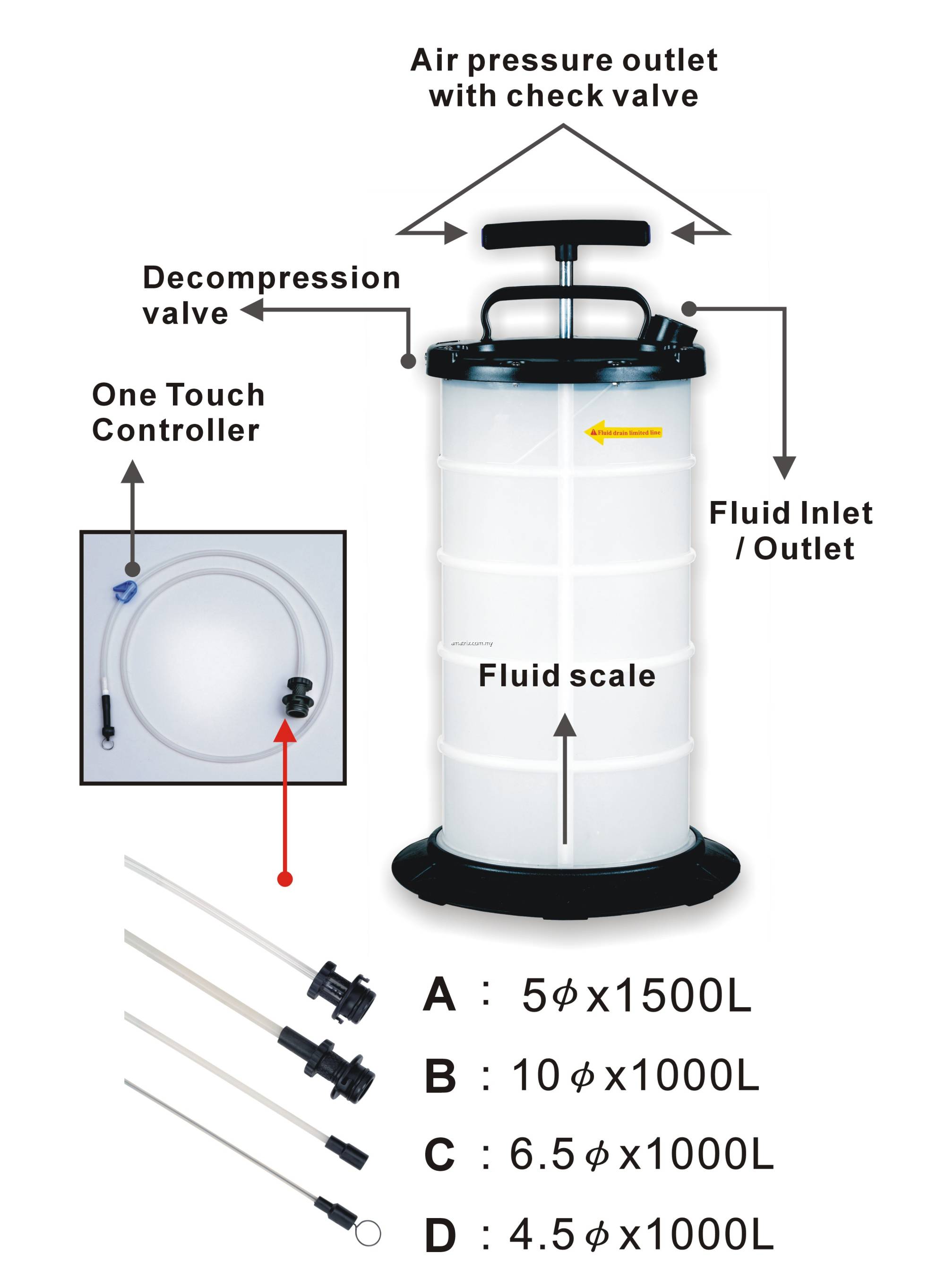 JTC1020 HAND OPERATED FLUID EXTRACTOR(10L)
