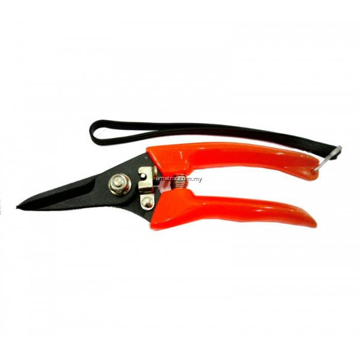 TIGER 702 WHOLLY HEAT TREATED CARBON STEEL STRAIGHT BLADE PRUNING SHEARS 7"