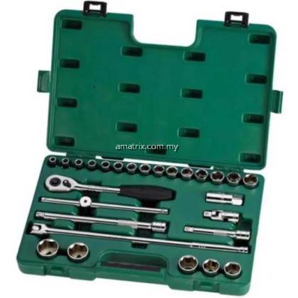 SATA 09135 27pc 1/2"DR.6PT Socket Set (Metric)