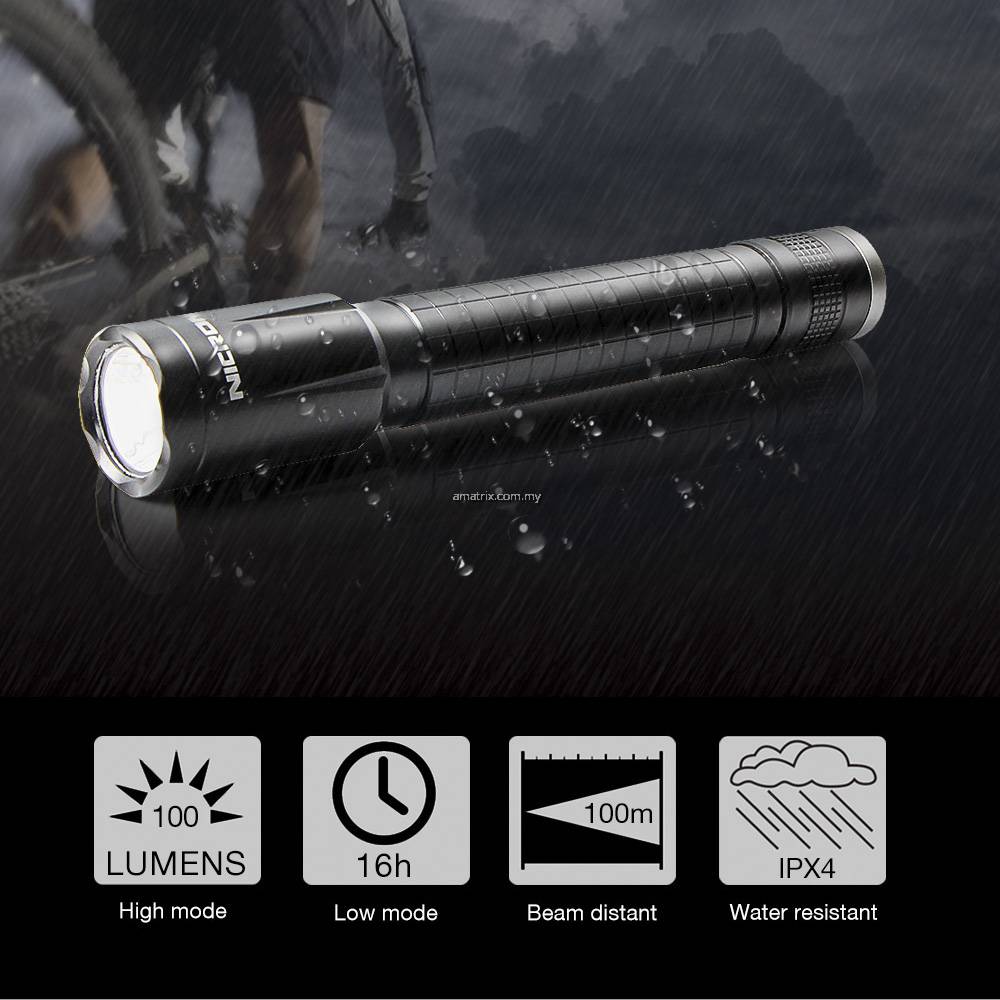 NICRON N4 ALUMINIUM BODY HEAVY DUTY FLASHLIGHT LANTERN TORCHLIGHT IP65 ...