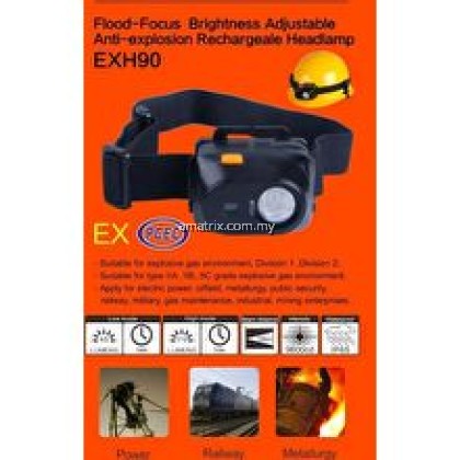 NICRON EXH90 RECHARGABLE HEADLAMP LAMP TORCHLIGHT FLASHLIGHT IP65 HEAVY ...