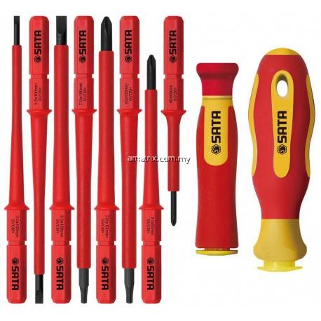 Sata 09304A 10 pcs Interchangeable Insulated Screwdriver Set