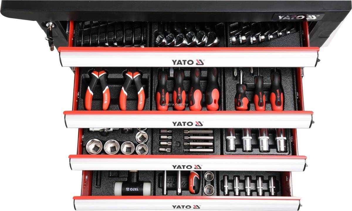 YATO YT-55300 177pcs 6-DRAWERS ROLLER CABINET WITH TOOLS