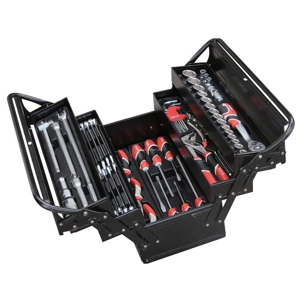 YATO YT-38950 CANTILEVER TOOL BOX SET WITH 62PCS TOOLS KIT