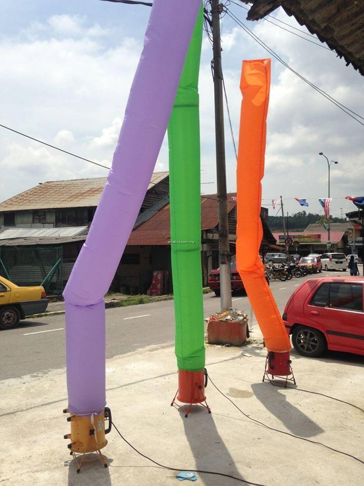 12" VENTILATOR FAN BLOWER WITH STRAIGHT TUBE SKY DANCER CLOTH