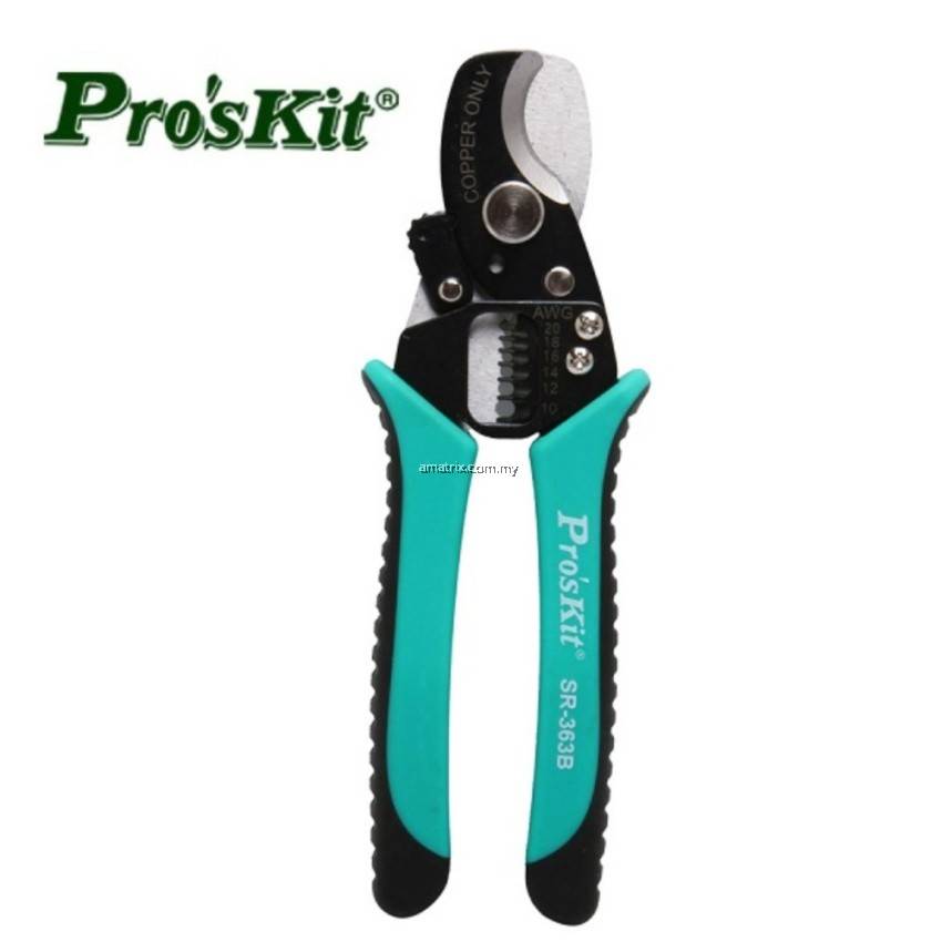 Pro'sKit SR-363B 2 In 1 Round Cable Cutter & Stripper