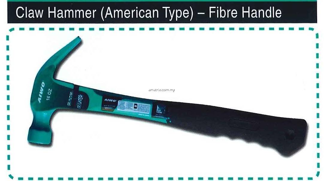 AIWO CHR-16 16oz. Claw Hammer (American Type)- Fibre Handle