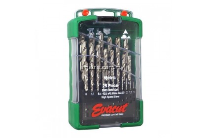 EVACUT E3M 1.0-13.0MM HSS DRILL BITS SET 25PCS