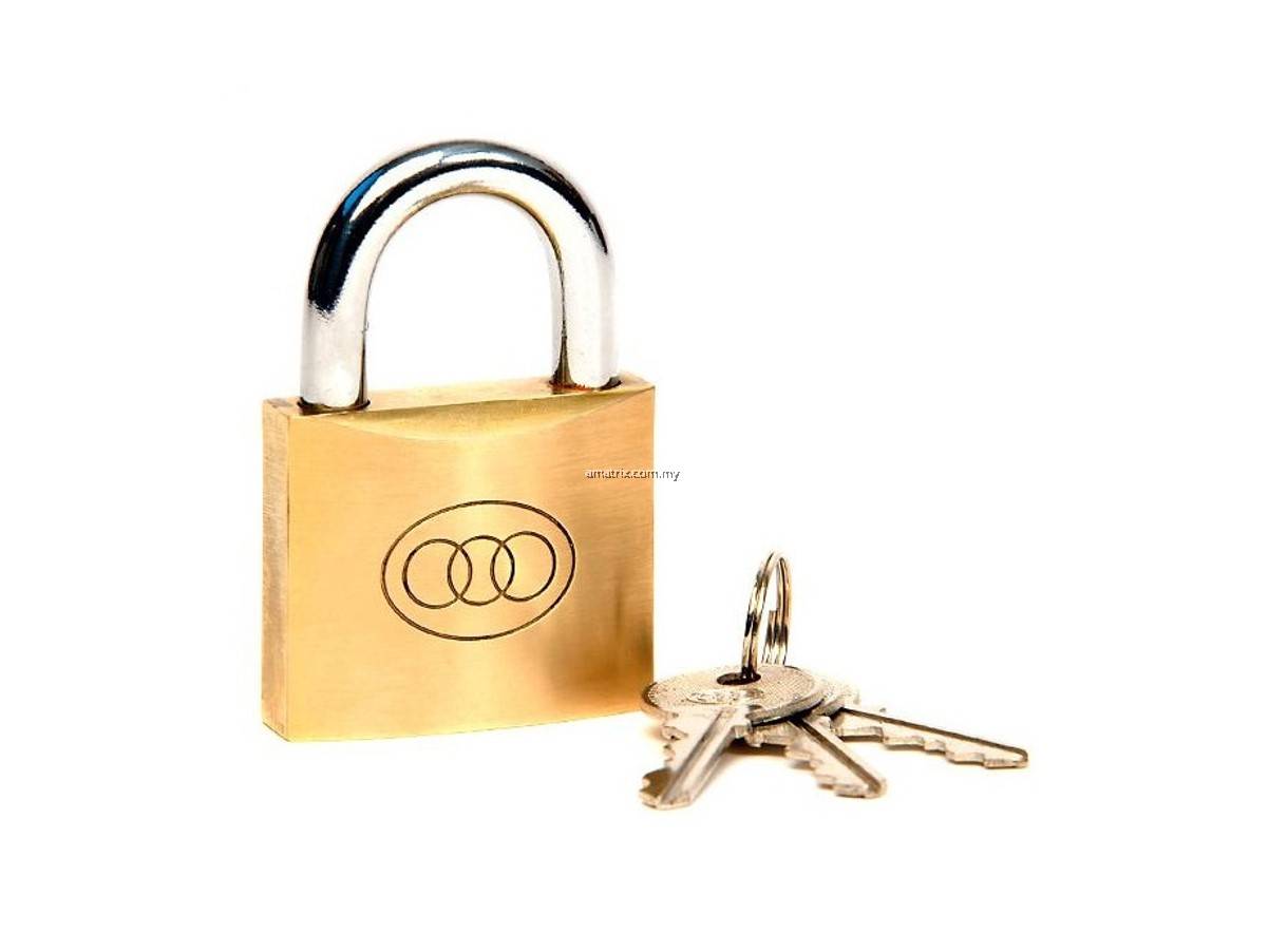TRI-CIRCLE 266 BRASS PADLOCK 63MM VISUAL PACK