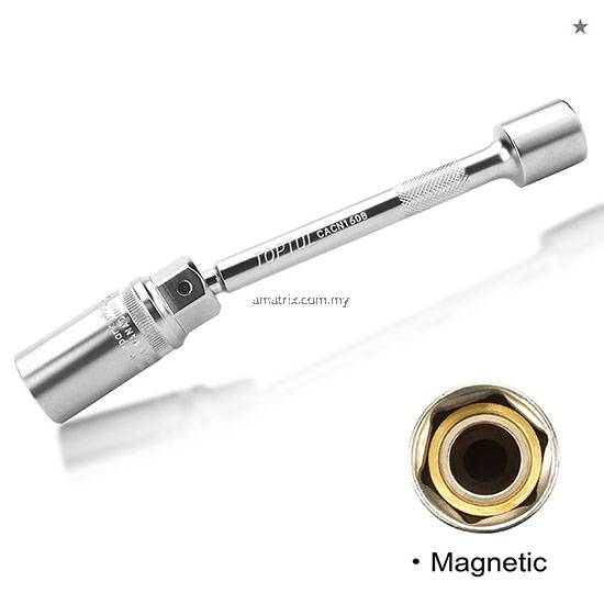 toptul CACN1215 SWIVEL MAGNETIC SPARK PLUG EXTENSION SOCKET 3/8"DR X 21MM