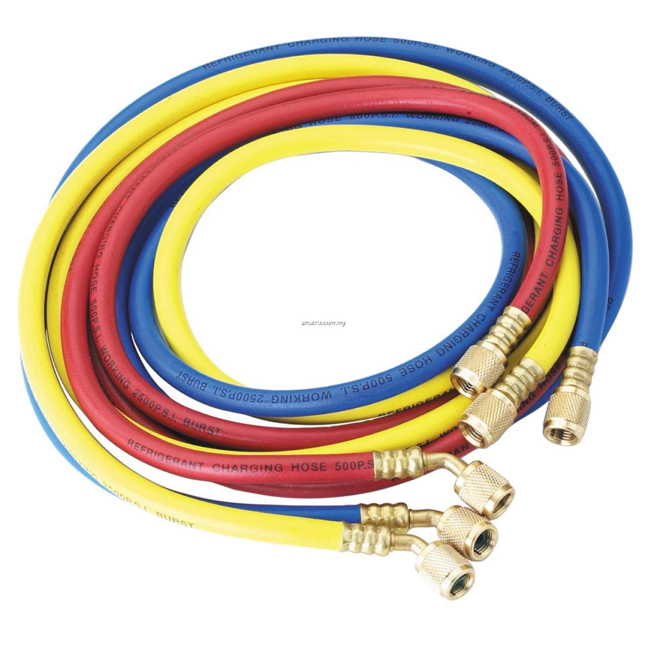 Robinair 30072 1/4" Standard Hoses with Standard Fittings Set - 72 ...