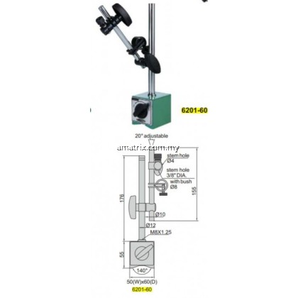 INSIZE 6201-60 MAGNETIC STAND WITH FINE ADJUSTABLE 60 KGF