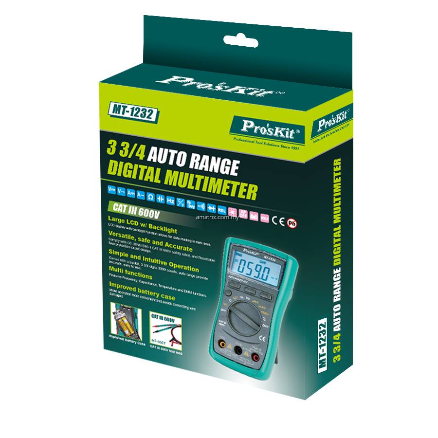 MT-1232 3-3/4 Autorange Digital Multimeter