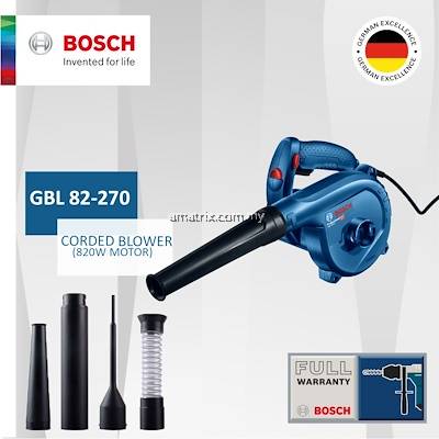 Bosch GBL82-270 820W Blower 16000RPM 4.5M3/MIN 1.8KG with Dust ...