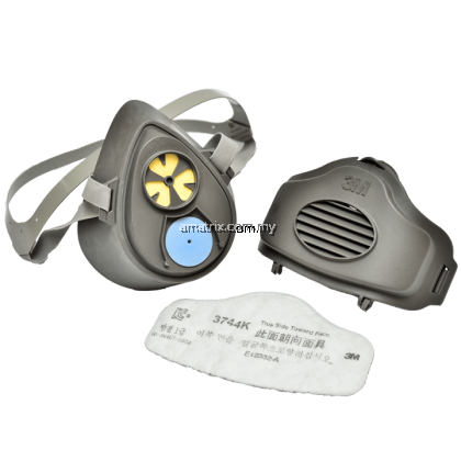 3M 3200 Reusable Half Face Mask Respirator + 1 pc 3700 Filter Holder ...
