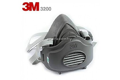 3M 3200 Reusable Half Face Mask Respirator + 1 pc 3700 Filter Holder ...