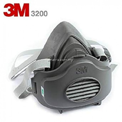 3M 3200 Reusable Half Face Mask Respirator + 1 pc 3700 Filter Holder ...