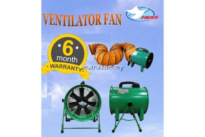 SWAN SHT30A Portable Ventilation Fan, 12″, 520W, 60m3/min, 2800rpm With ...