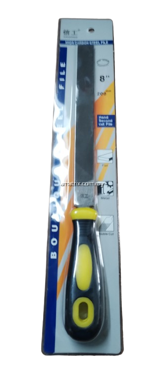 Xingong 8" Half Round Second Cut File with Handle