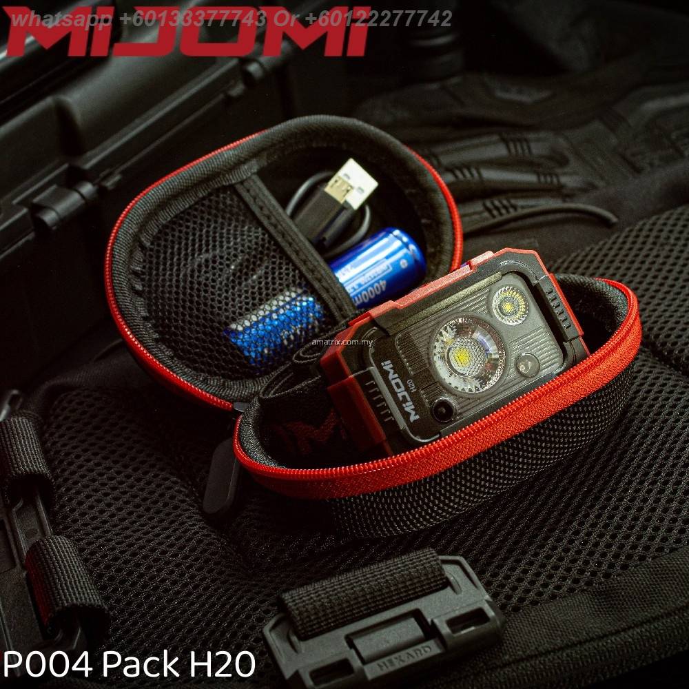 Mijomi H20 Headlamp With Wave Motion Sensor Headlight, Lightwight Head ...