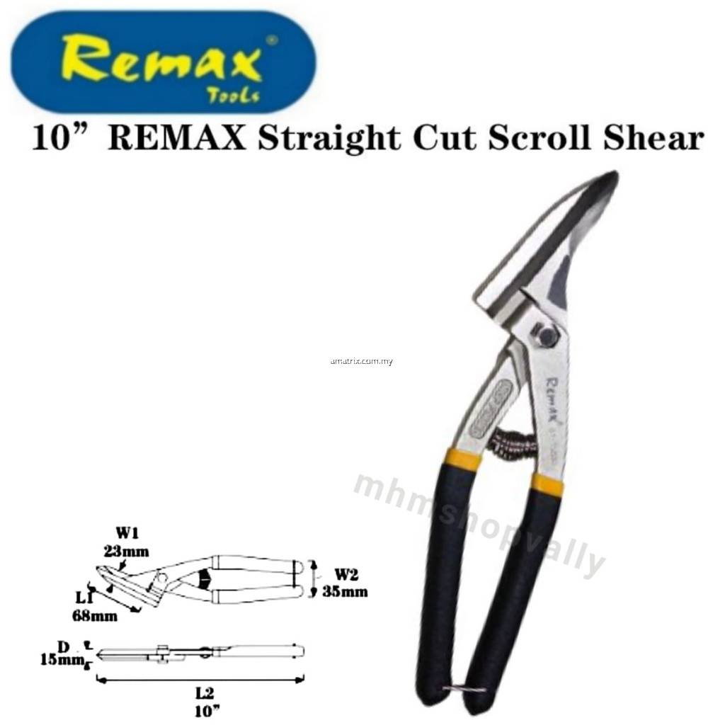 REMAX 81-TS830 10" STRAIGHT CUT SCROLL SHEAR