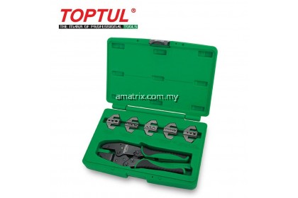 Toptul GAAI0605 6pcs Quick Interchangeable Ratchet Crimping Tool Kit