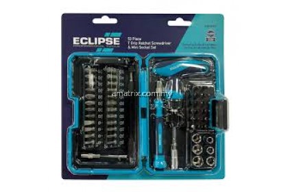 Eclipse ETGRS53PS 53-Piece T-Grip Ratchet Screwdriver & Mini Socket Set
