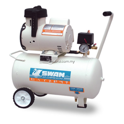swan DR-115-22L Oil Less Air Compressor 1.5HP 7Bar 77L/min 22kg