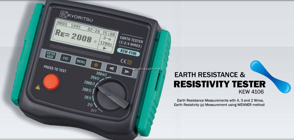 Kyoritsu 4106 Earth Resistance & Resistivity Tester